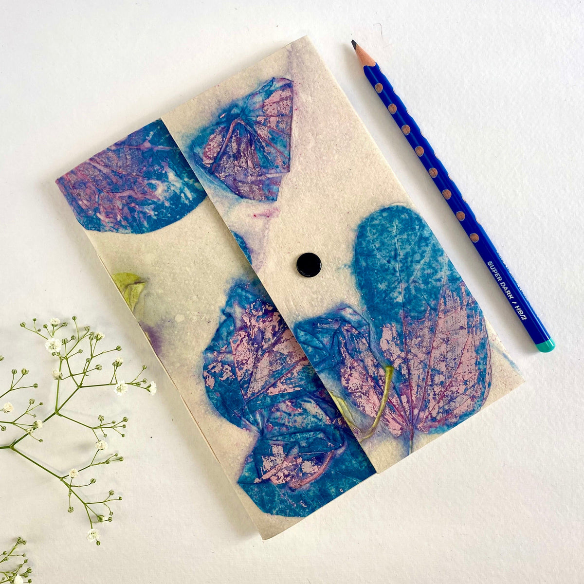 Handmade Flying Object Notebooks | Journals with leaves imprints| Rule ...